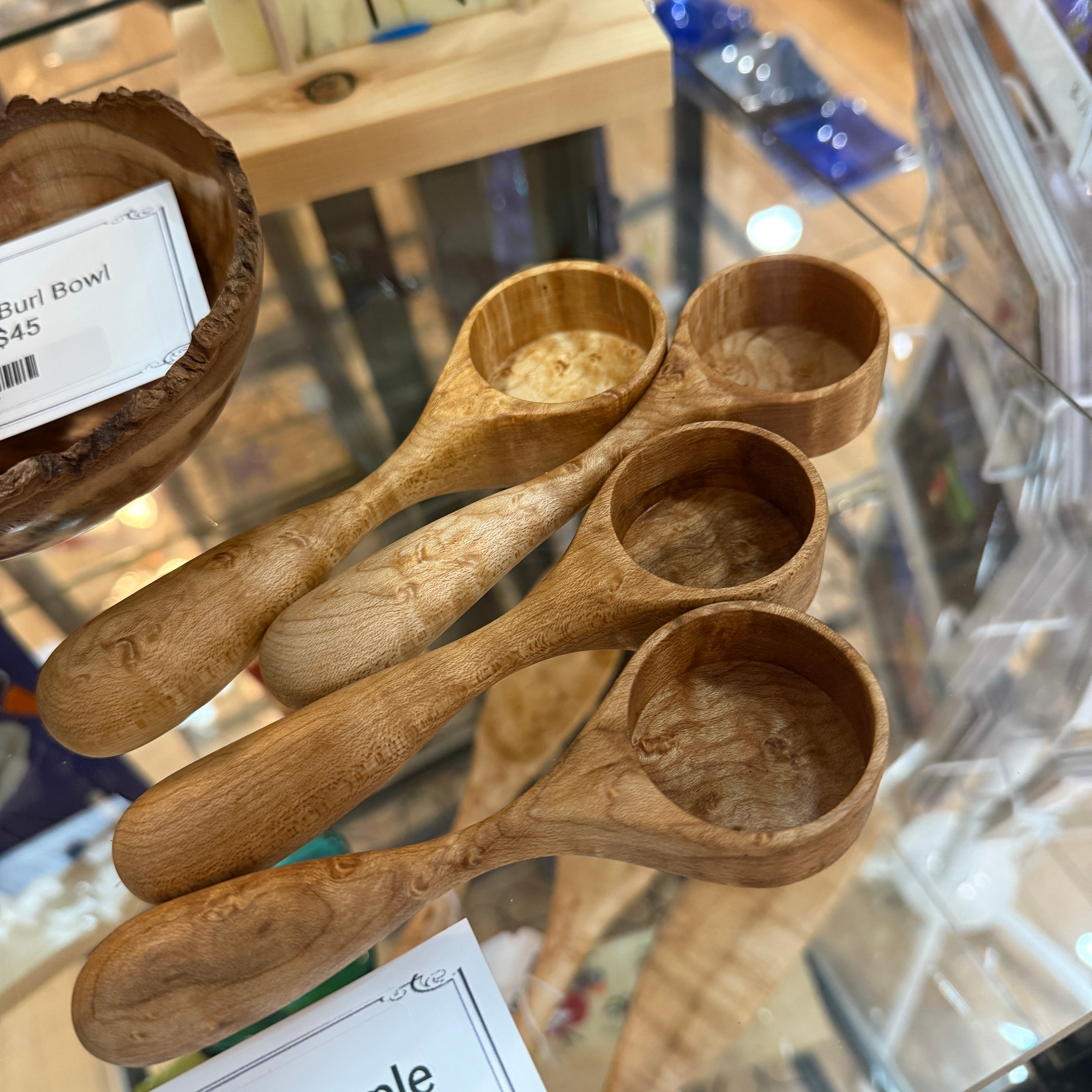 POC011 Birdseye Maple Coffee Scoops | UP~Scale Art